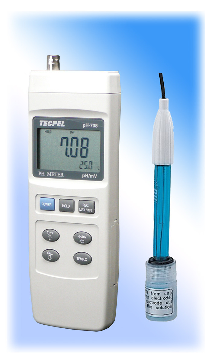 handheld digital portable pH meter Tecpel pH-708